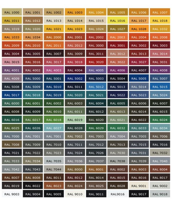 Tabella Colori Ral Standard – Clima Infissi